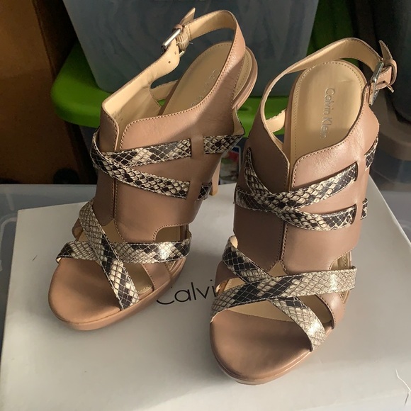 Calvin Klein | Shoes | Calvin Klein Womens Open Roe Strapped Back Nwot ...